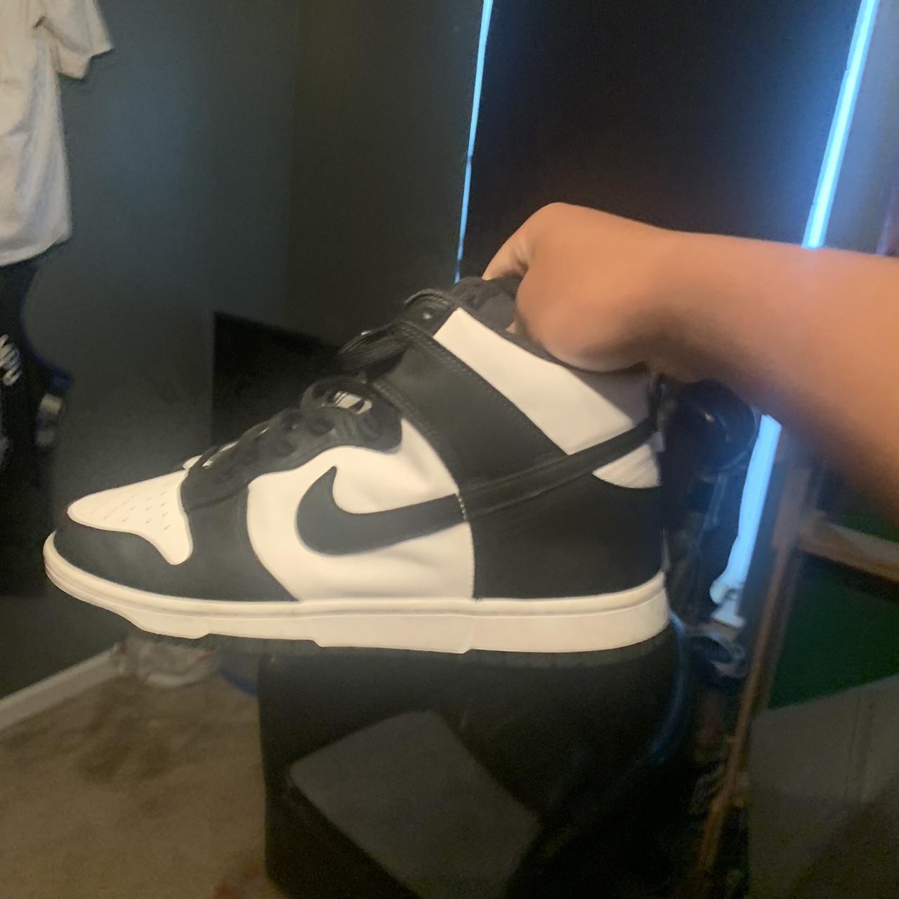 high top panda dunks size 12 - Depop