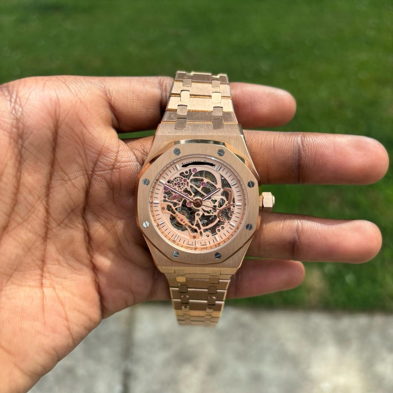 A beautiful Rose gold AP watch with 41mm and... | Depop