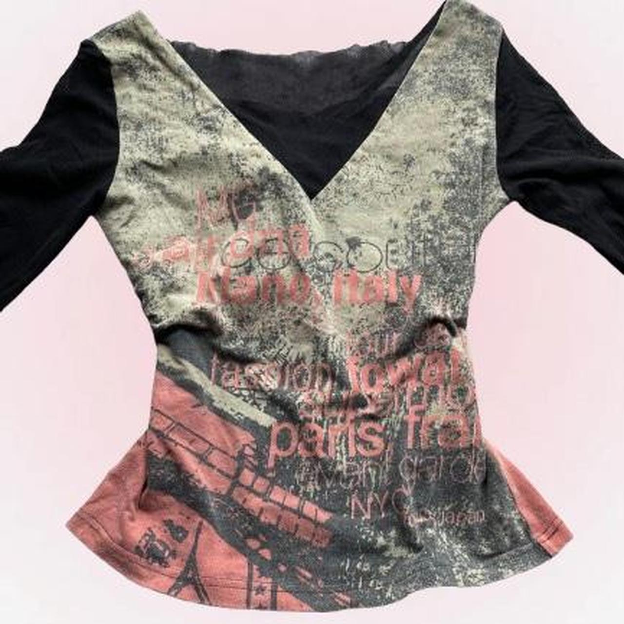 ⋆⭒˚mesh sleeved top｡⋆ super cute and unique design,... - Depop