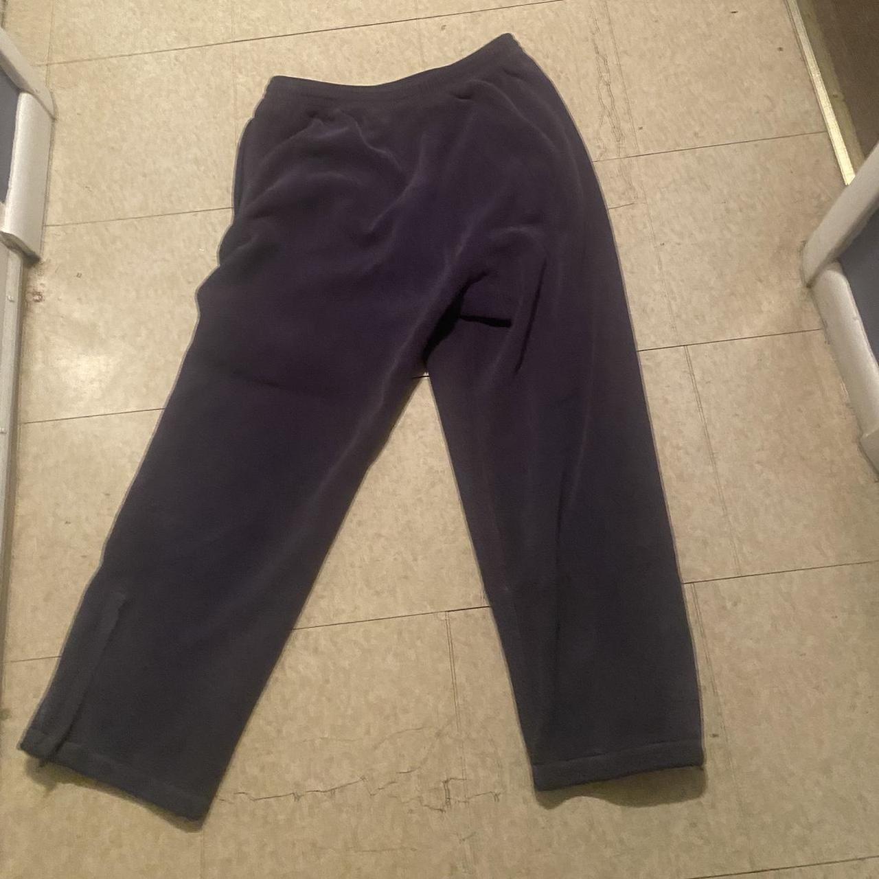 yeezy x gap navy polar fleece sweatpants clean fit... - Depop