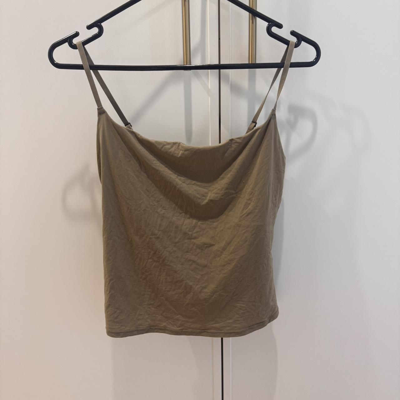 green skims top. really nice and flattering on! size... | Depop