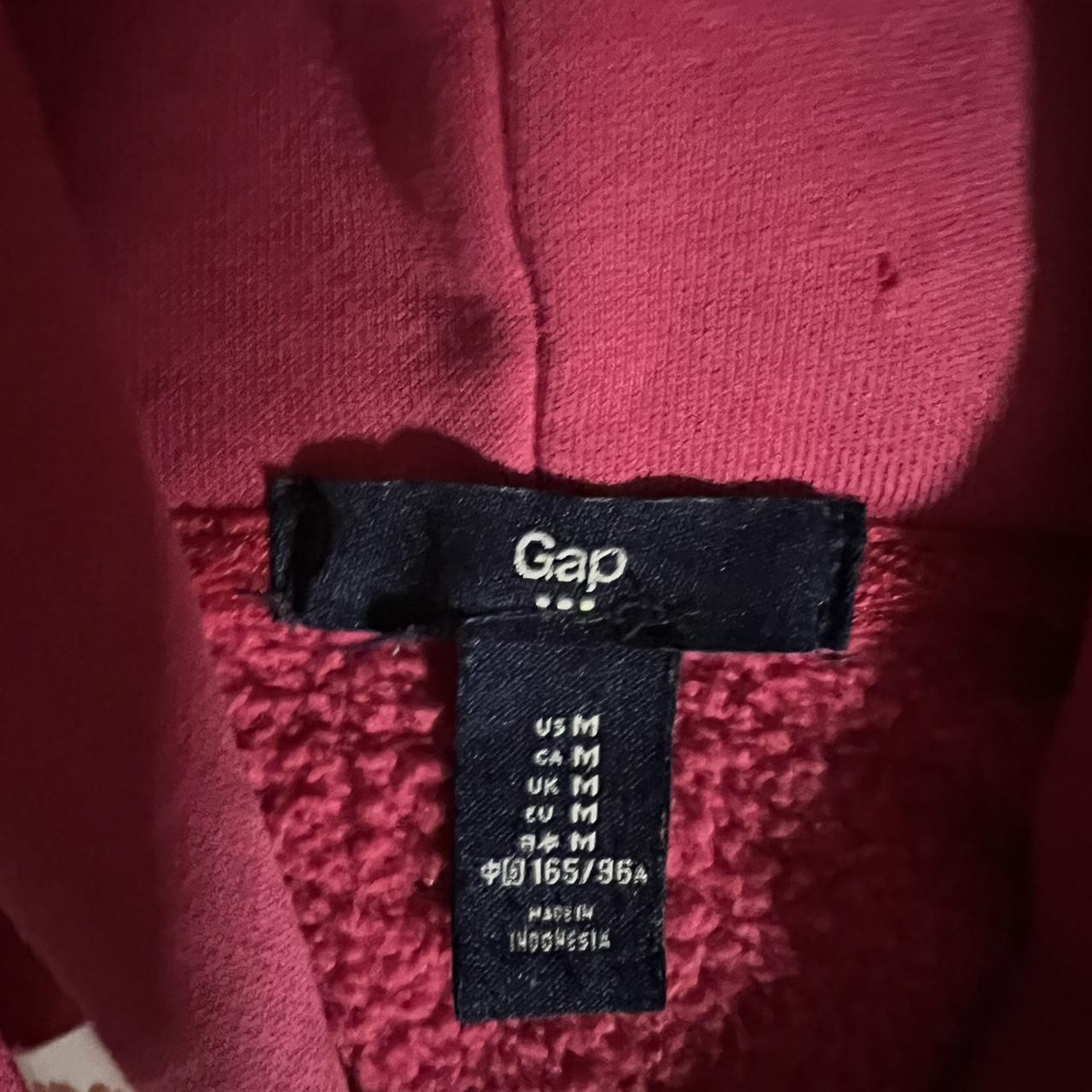 pink gap zip up hoodie - Depop