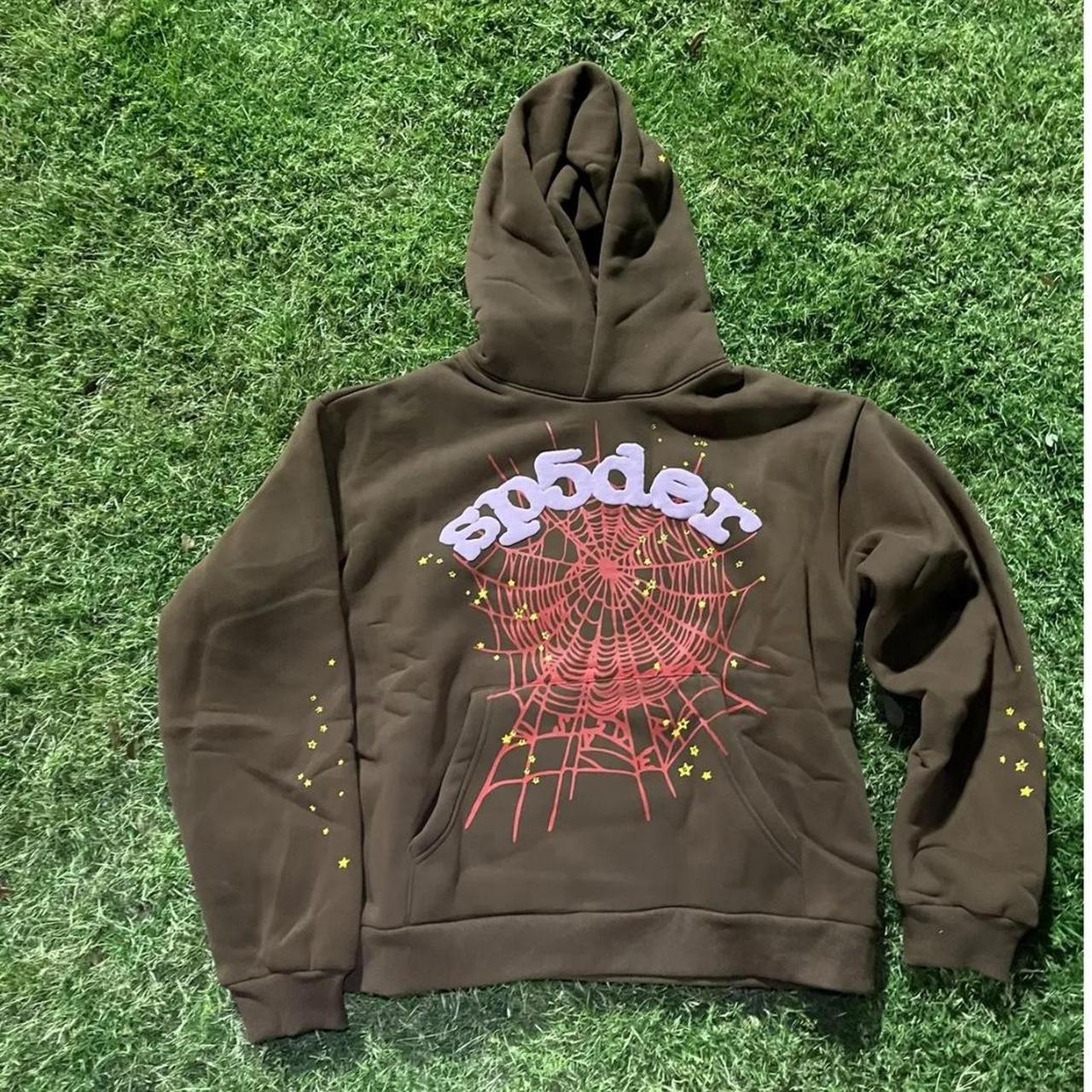 Brown Sp5der 100% authentic size small C@shapp... - Depop