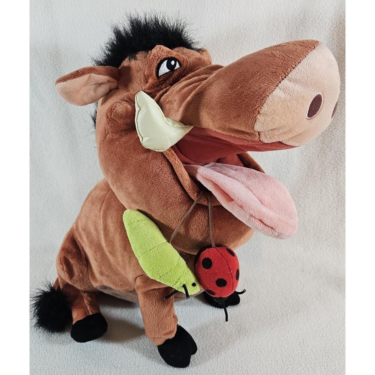 Disney Store Lion King Pumba Warthog Bugs in Mouth... | Depop