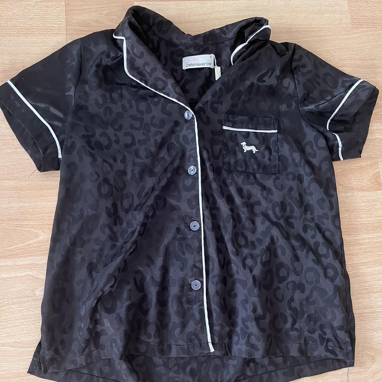 peter alexanda leopard pj top bought for $80 has... - Depop