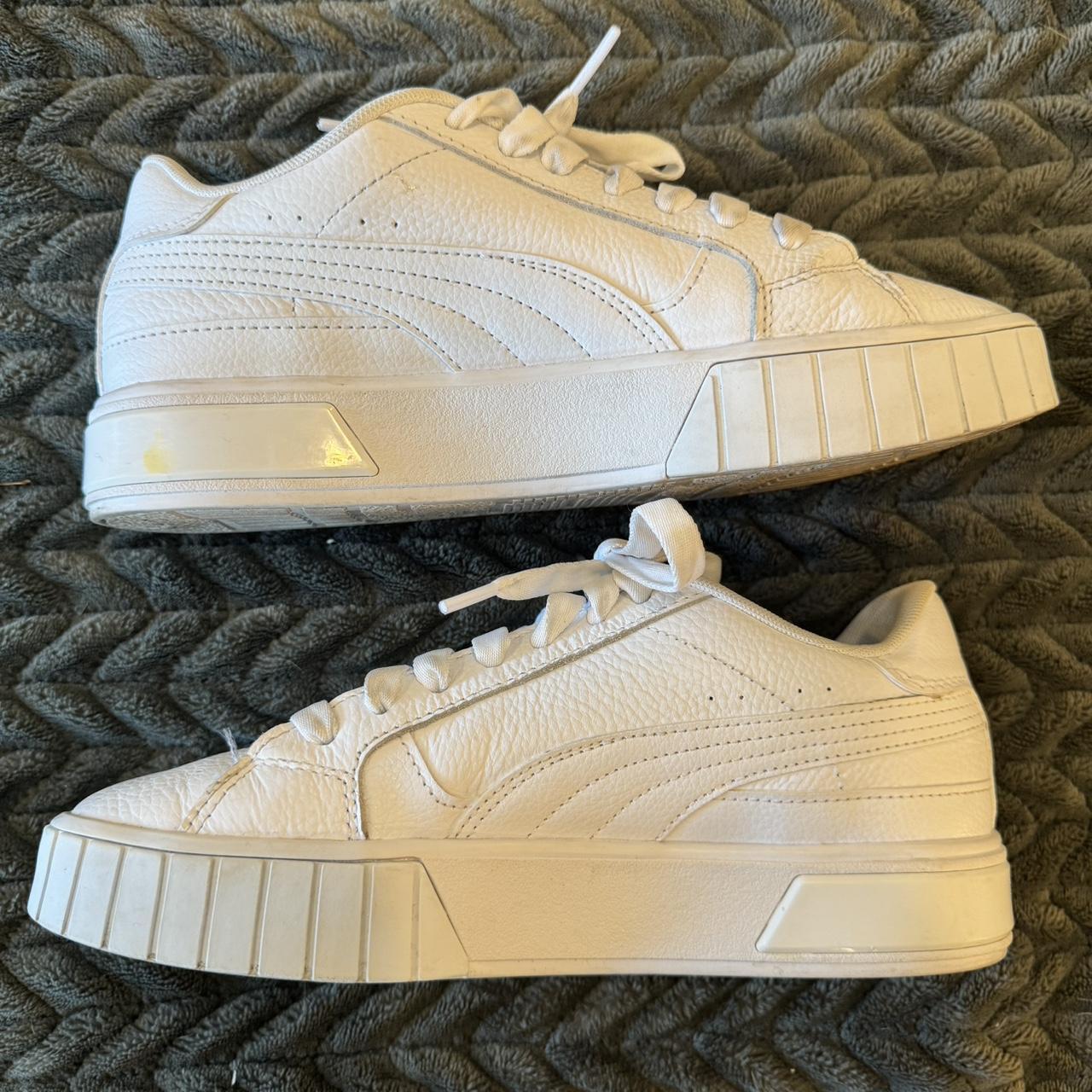 PUMA - All White Platform Sneakers Only worn twice!... - Depop