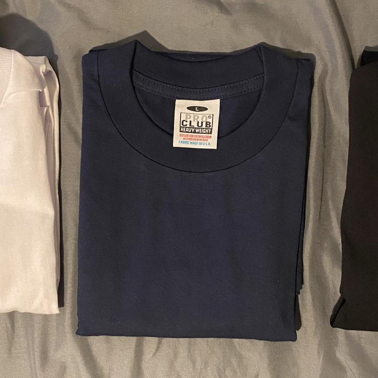 Brand New Navy Pro Club T-Shirt Size: L - Depop