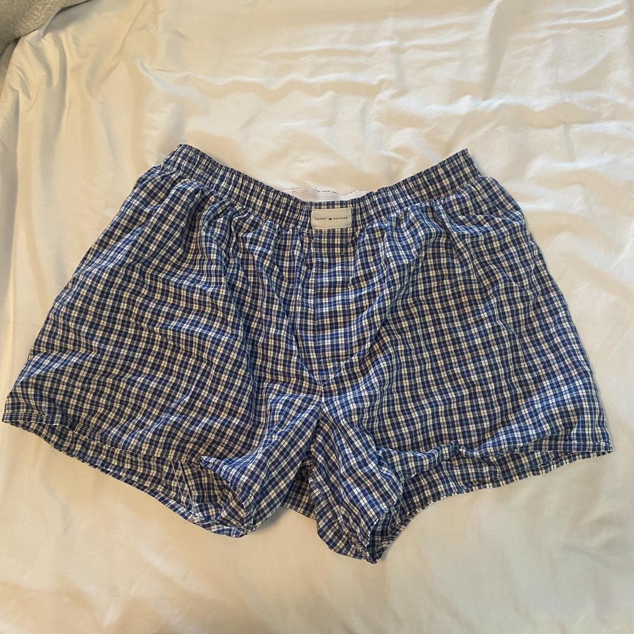 tommy hilfiger plaid tartan checker boxer shorts... - Depop