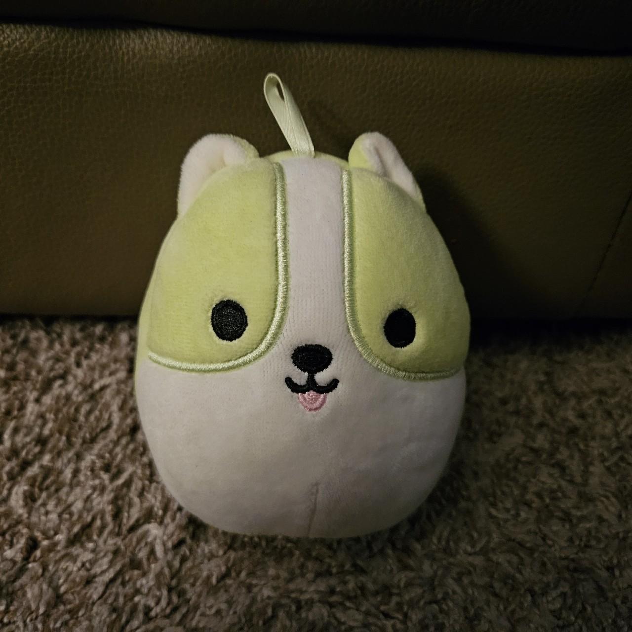 Squishmallow Ornament Reginald Neon Green Corgi... - Depop