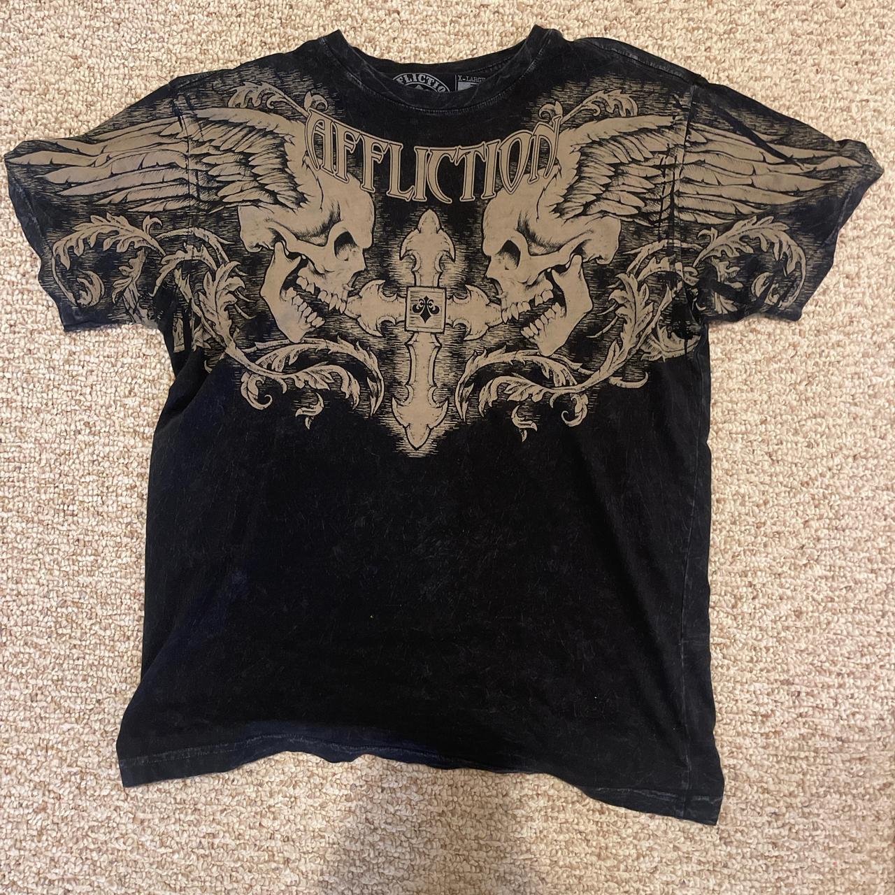 Affliction tee super nice design #grunge #affliction... - Depop