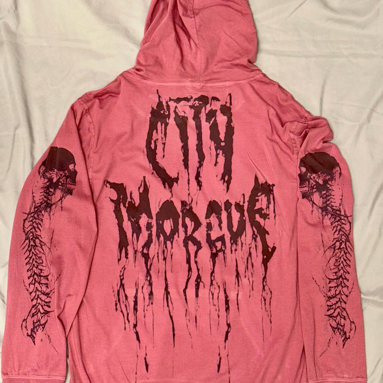 Lightweight Maroon City Morgue Custom Hoodie Size... - Depop