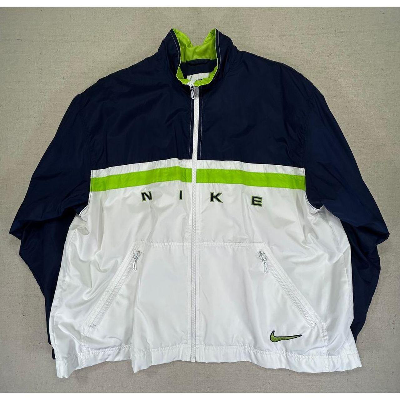 NIKE Men's Vintage XL ColorBlock Swoosh SpellOut... | Depop