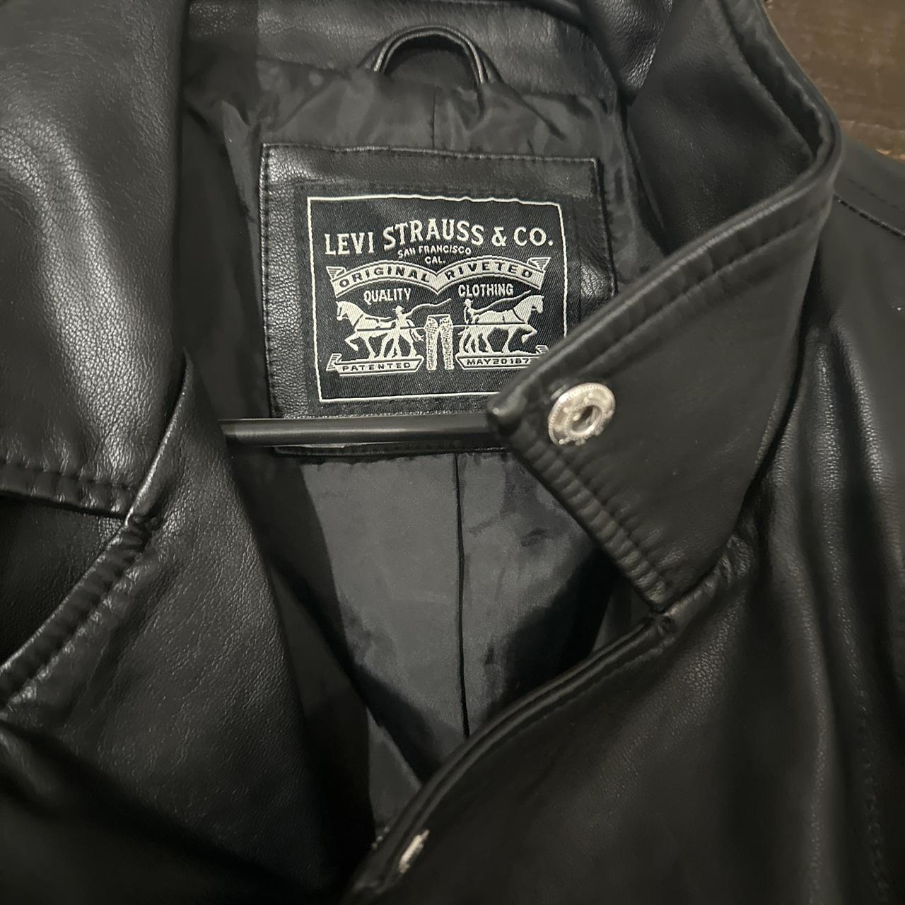 Levi and strauss leather jacket - Depop