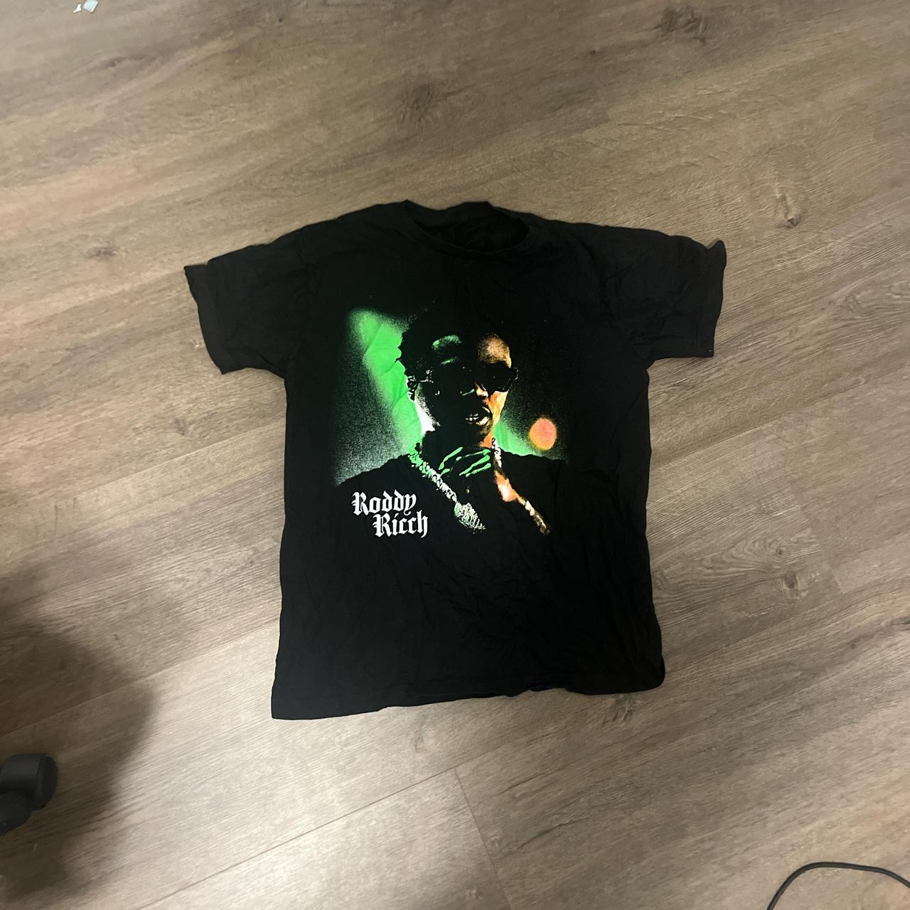 Roddy Ricch graphic tee. used. size small. good... - Depop