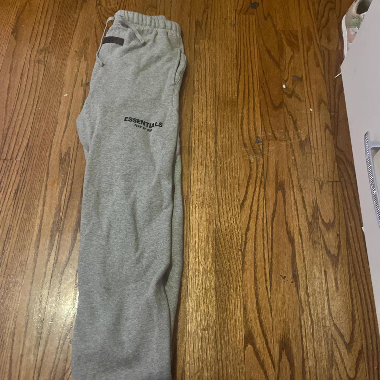 Grey Essentials sweat pants Kids - Depop