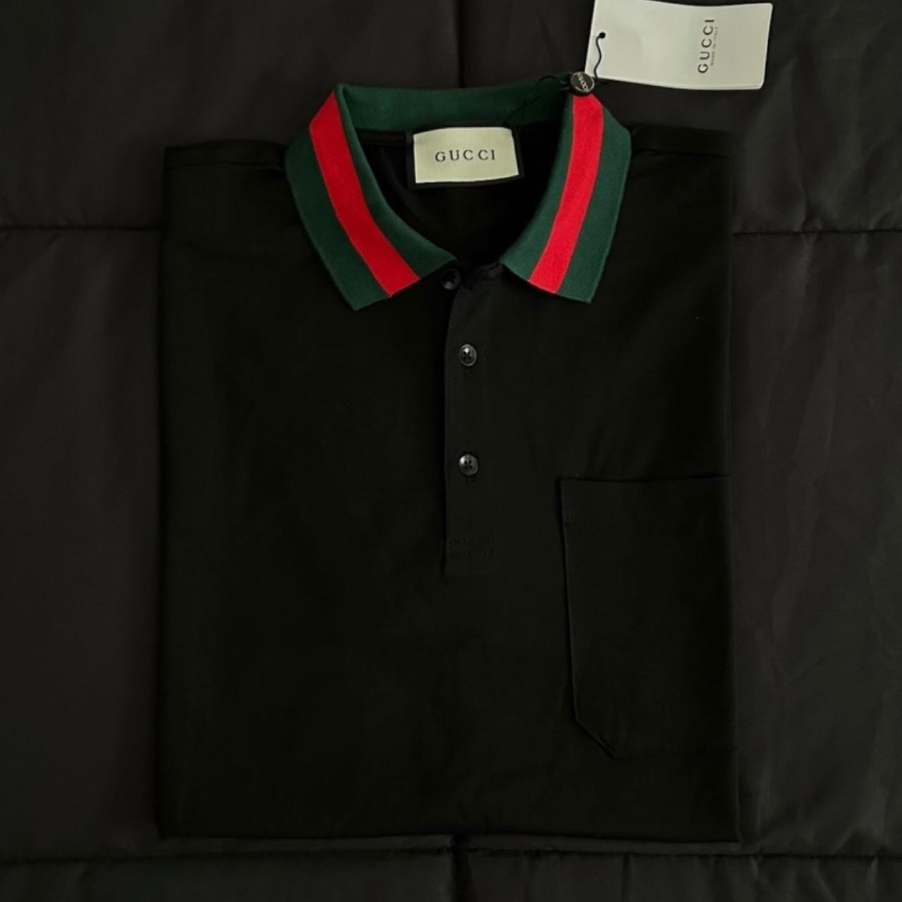 Gucci Stretch Cotton Piquet Polo (Receipt... - Depop