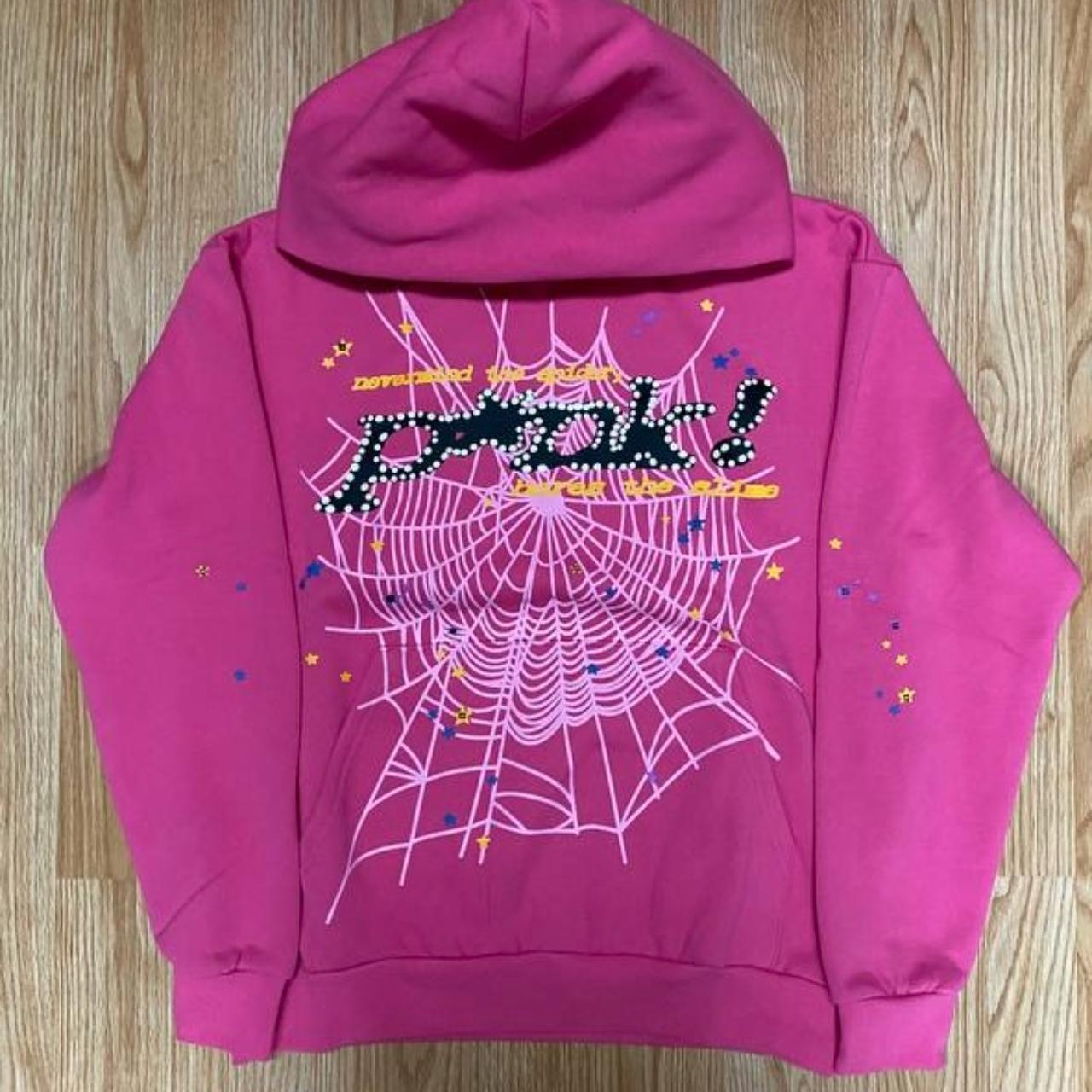 Sp5der P*nk Hoodie 'Pink' (Receipt Included) - Depop
