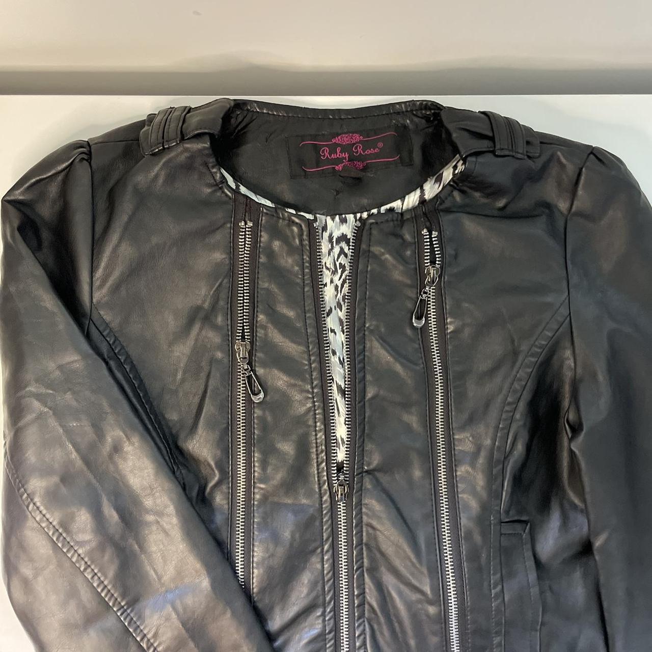 Ruby Rose Leather Jacket >leather jacket >size... | Depop