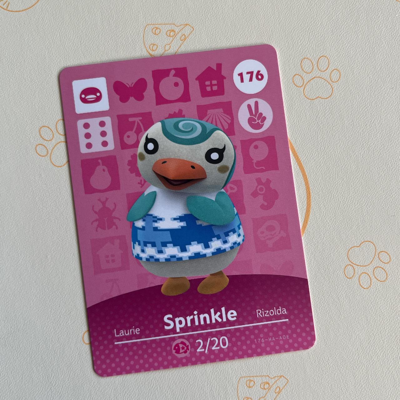 176 Sprinkle Animal Crossing amiibo card. Not scanned. - Depop