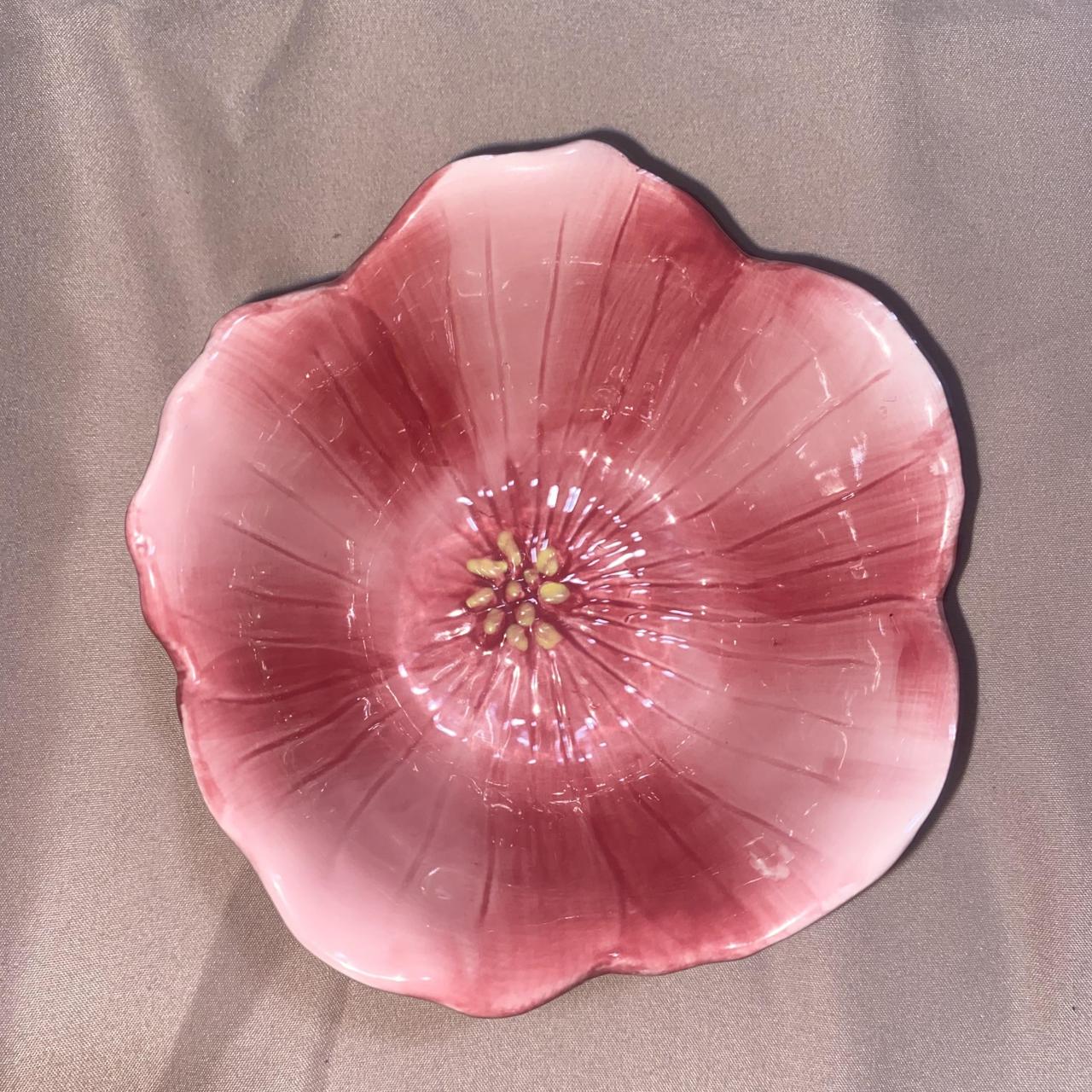Pink poppy flower bowl. it can be used for... | Depop