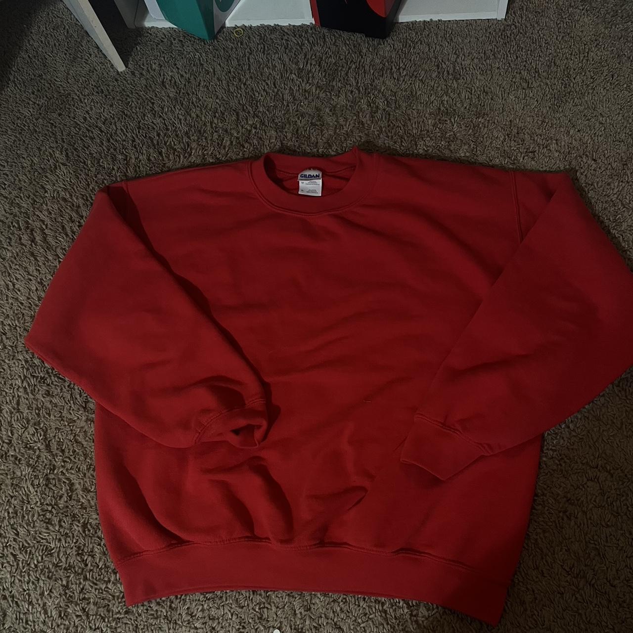 Red fitted heavy weight long sleeve small to medium - Depop