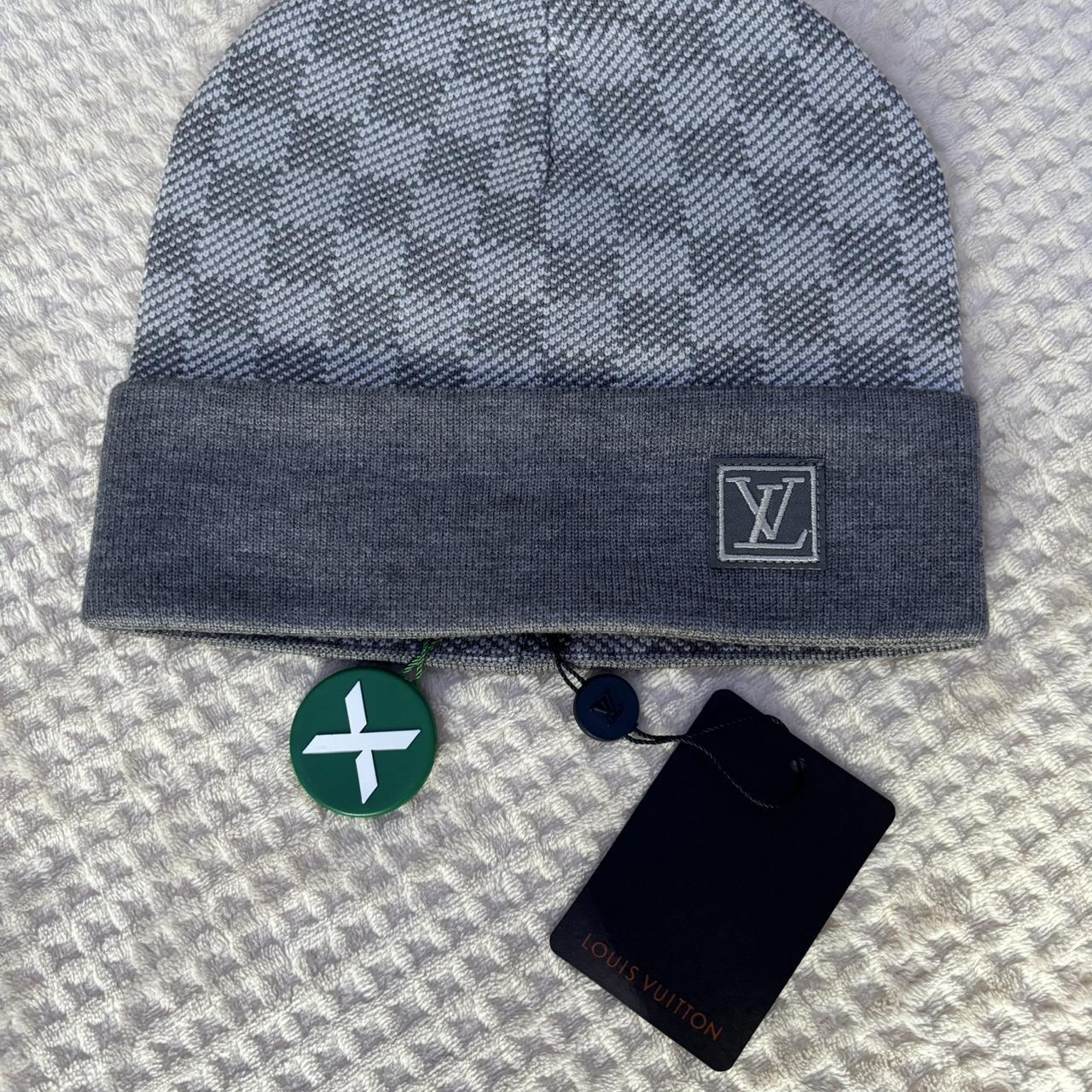 Grey Louis V Beanie - Depop