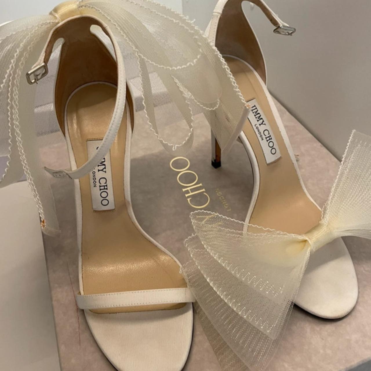 Jimmy Choo Aveline 100 Latte Worn one outside.... - Depop