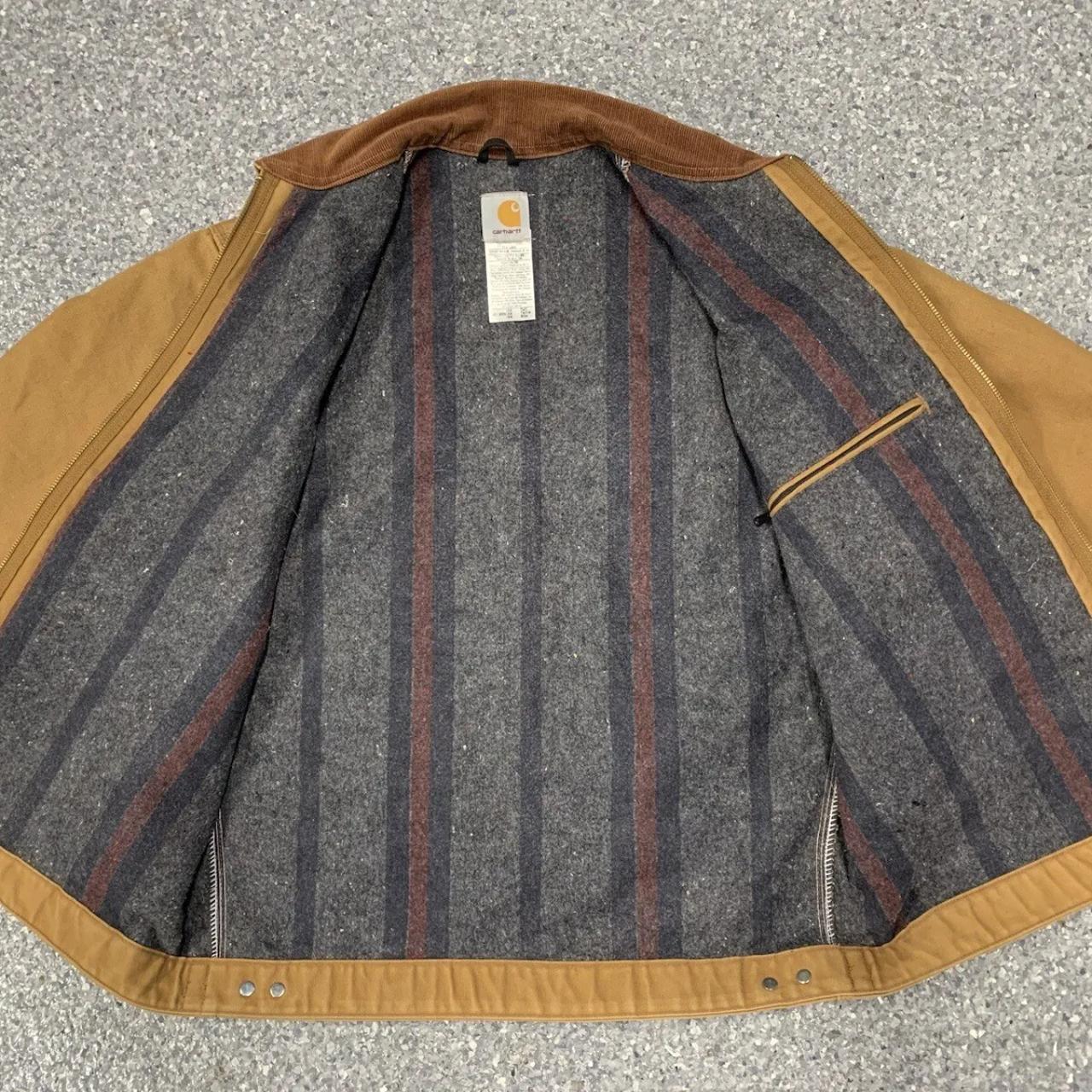 Vintage Carhartt Detroit Jacket J01 BRN - Depop