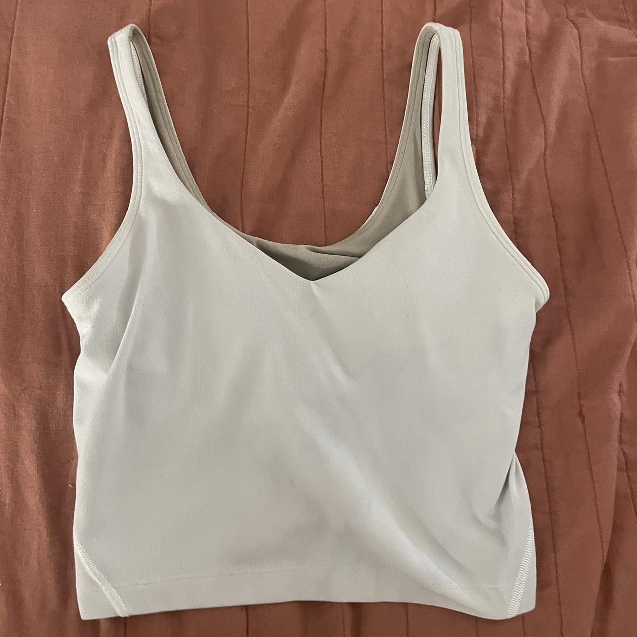 White lululemon align tank size 2 slight staining... - Depop