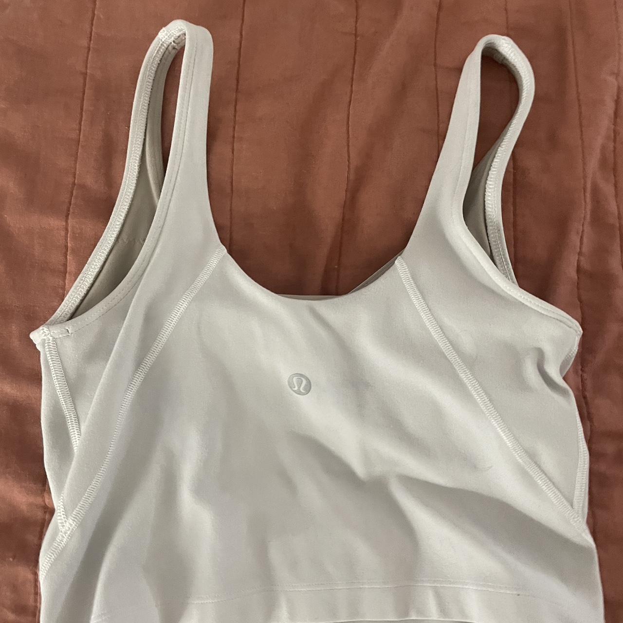 White lululemon align tank size 2 slight staining... - Depop