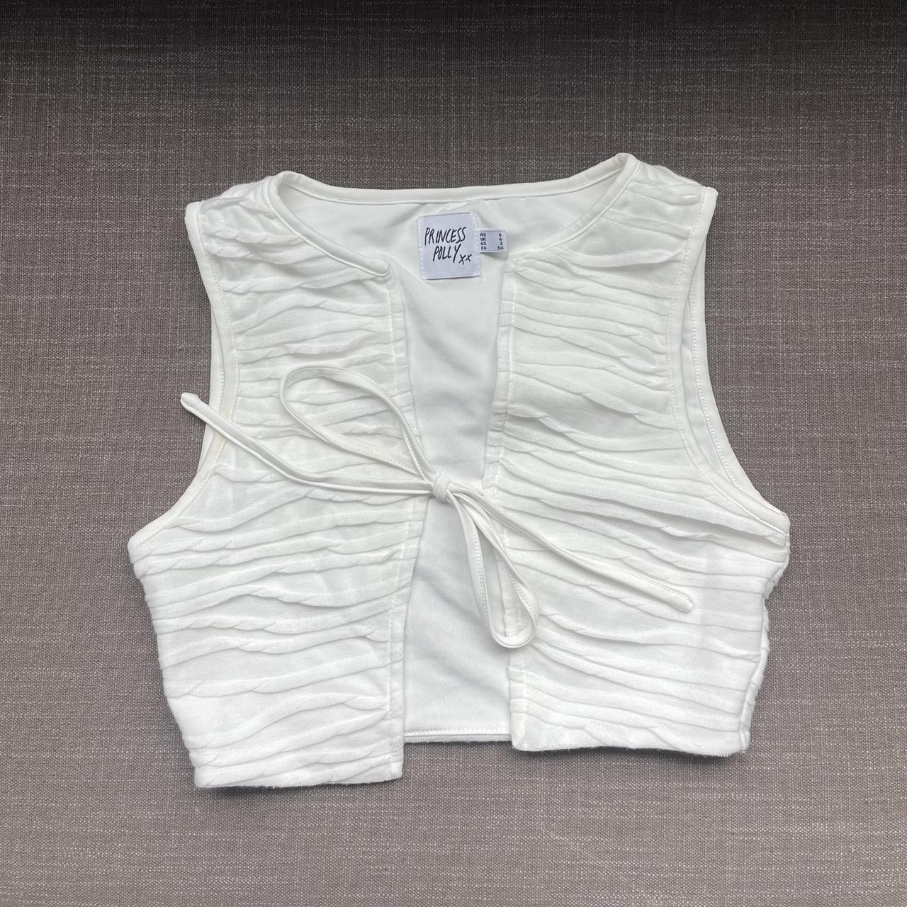 Glascott Top White Princess Polly Size US 2... - Depop