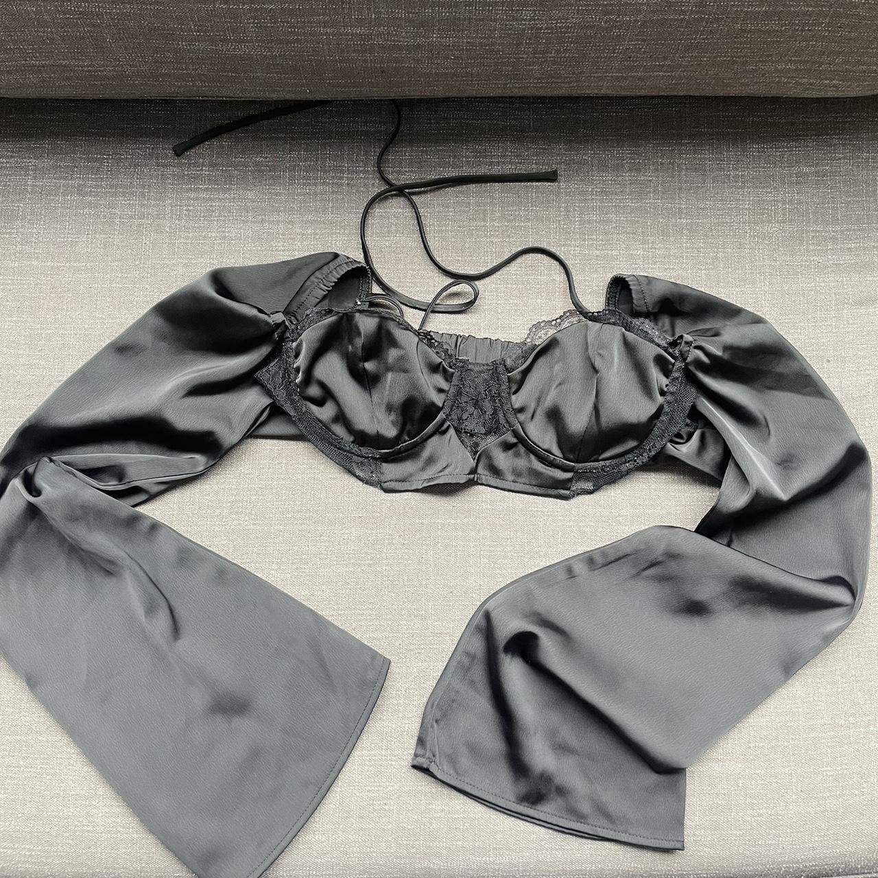 Passionate Micro Crop Top Black Princess Polly Size... - Depop