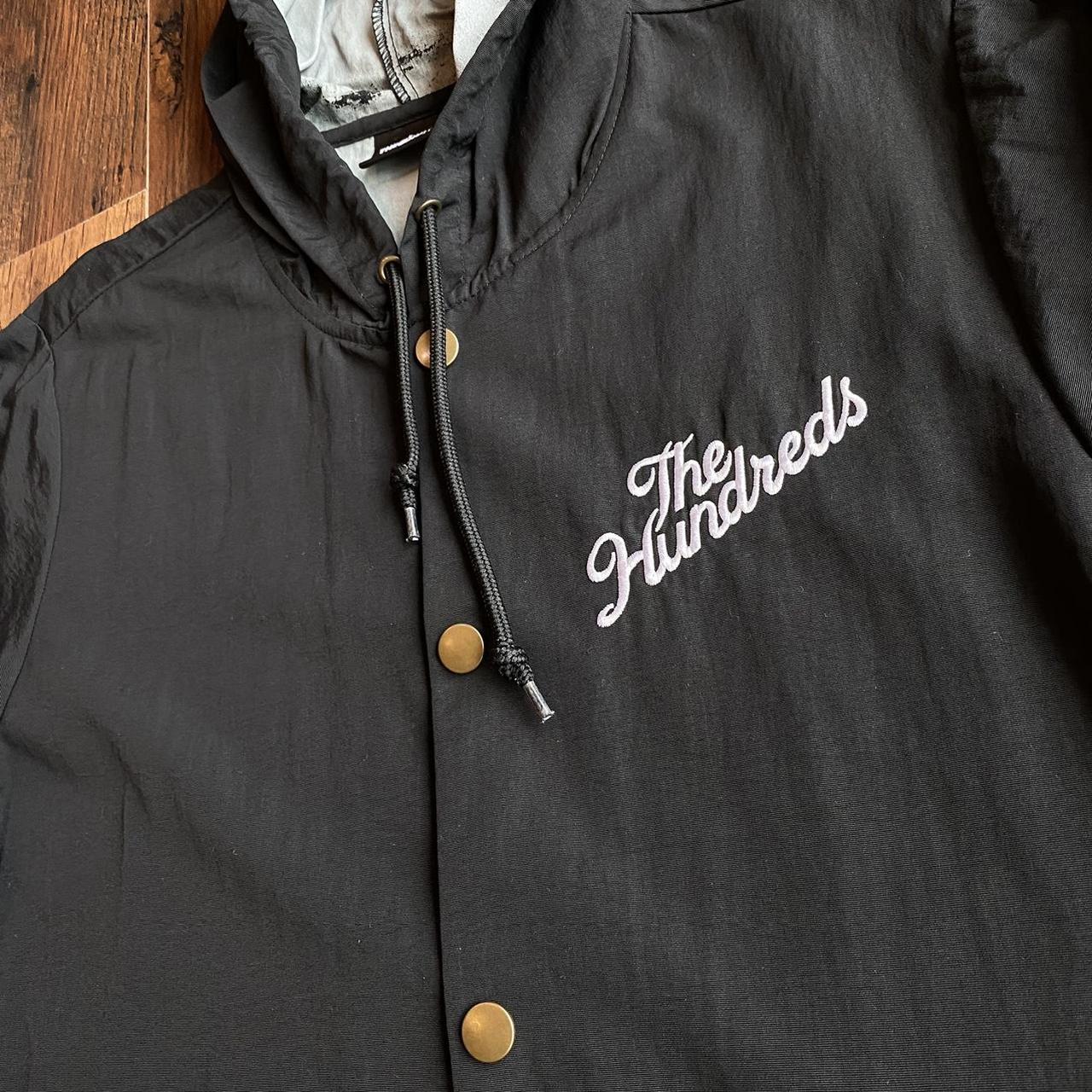 The Hundreds Mens Small Black Forever Slant Hooded... - Depop
