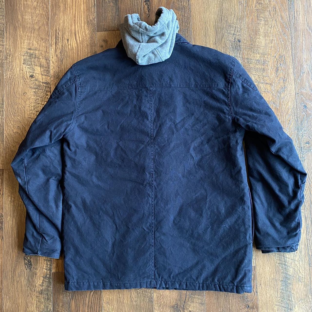 Wrangler navy/dark blue duck canvas quilted... - Depop