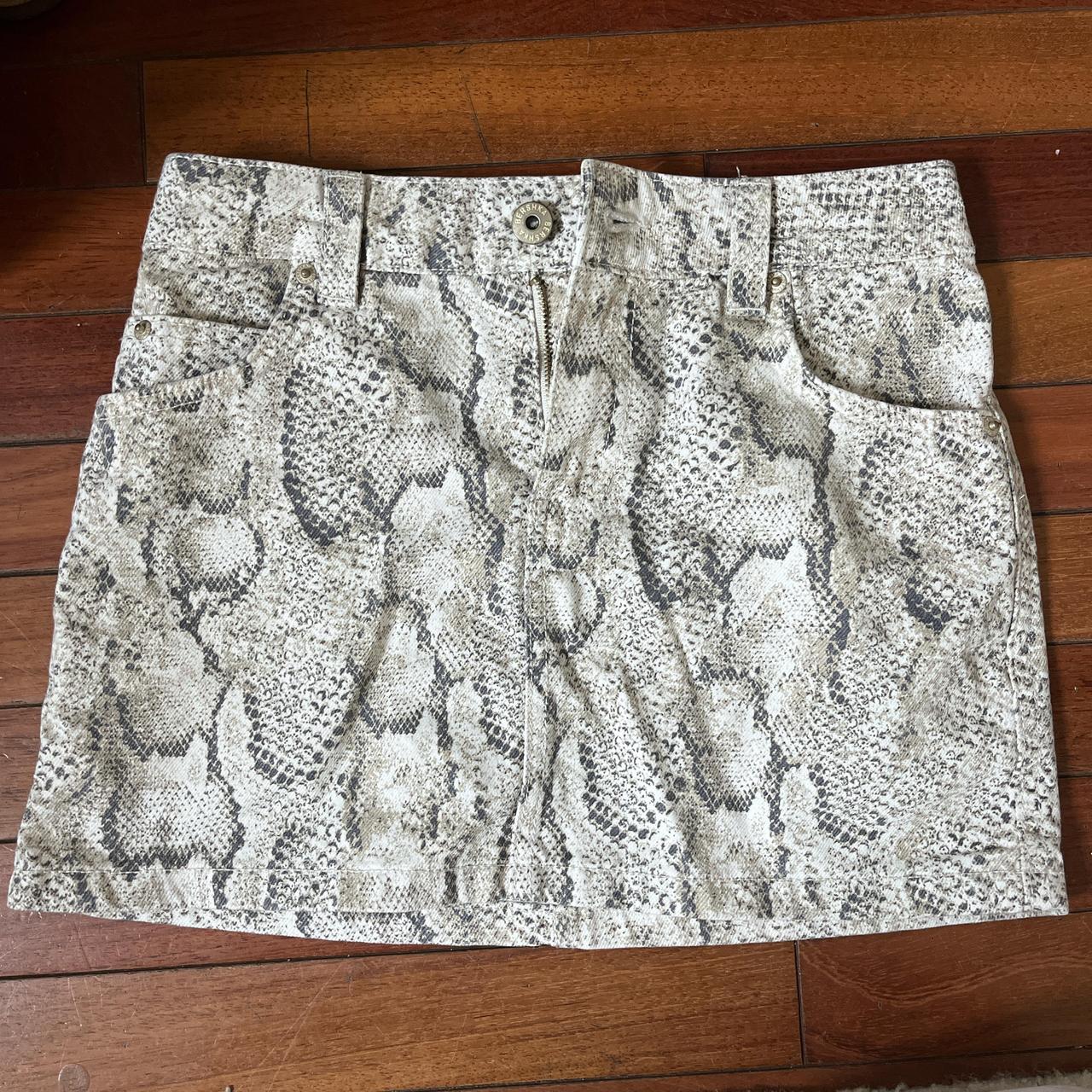 Bertha snake skin mini skirt, only worn once just a... - Depop