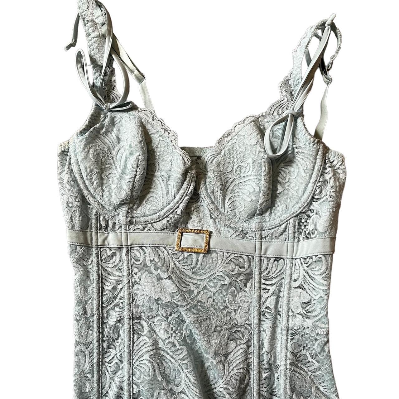 light blue corset top never worn perfect... - Depop