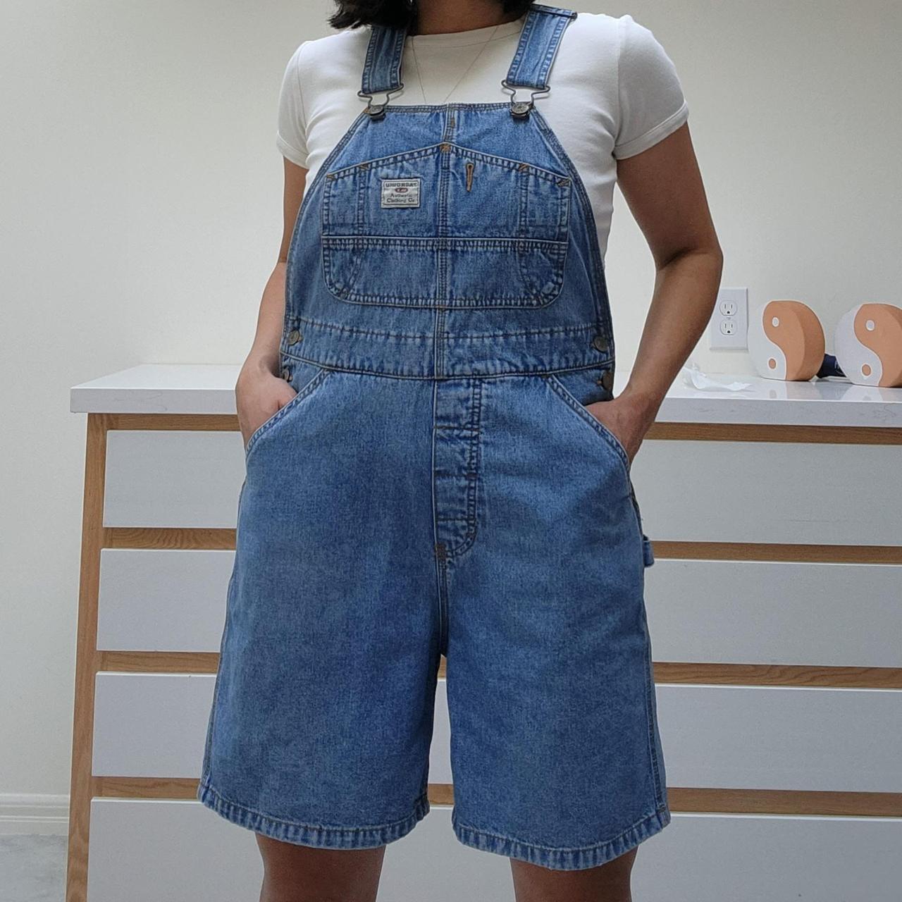 Y2K denim overalls by, UNIONBAY. Excellent vintage... - Depop