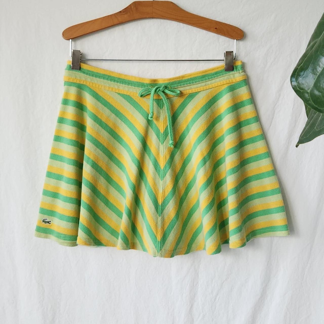 Lacoste mini skirt features a chevron colorful... - Depop