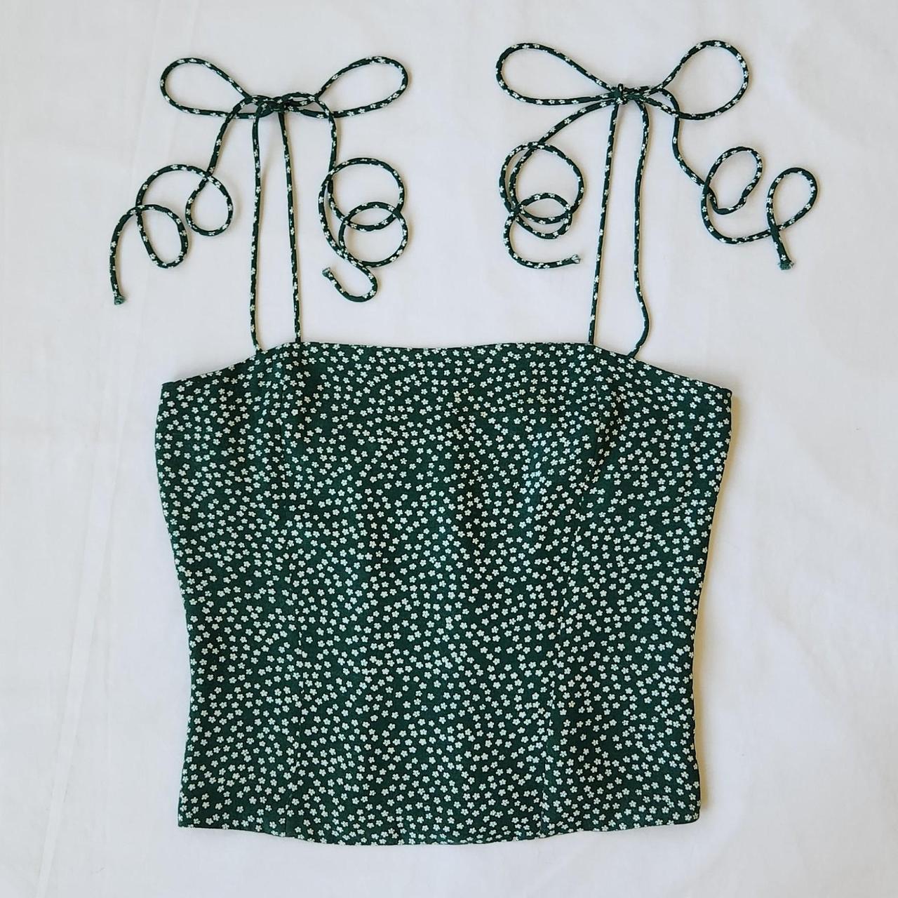 Reformation Meyer Top in Wyoming, Pretty deep green,... - Depop