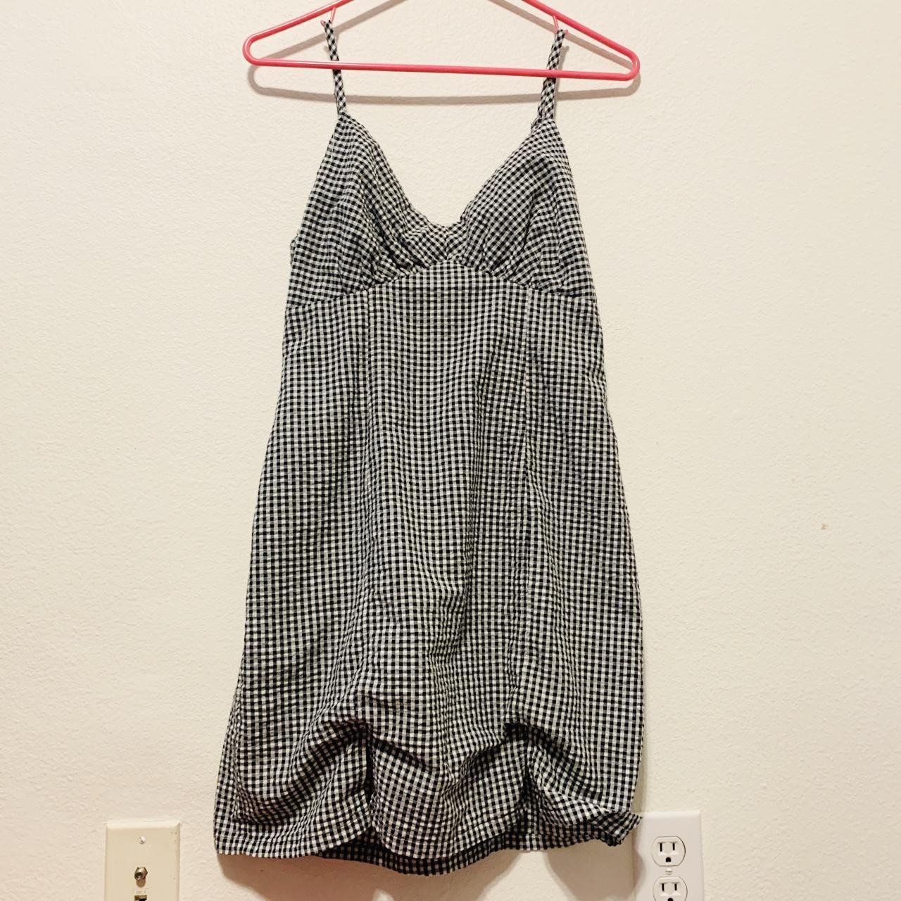 Black & white gingham pattern dress. The tag says... - Depop