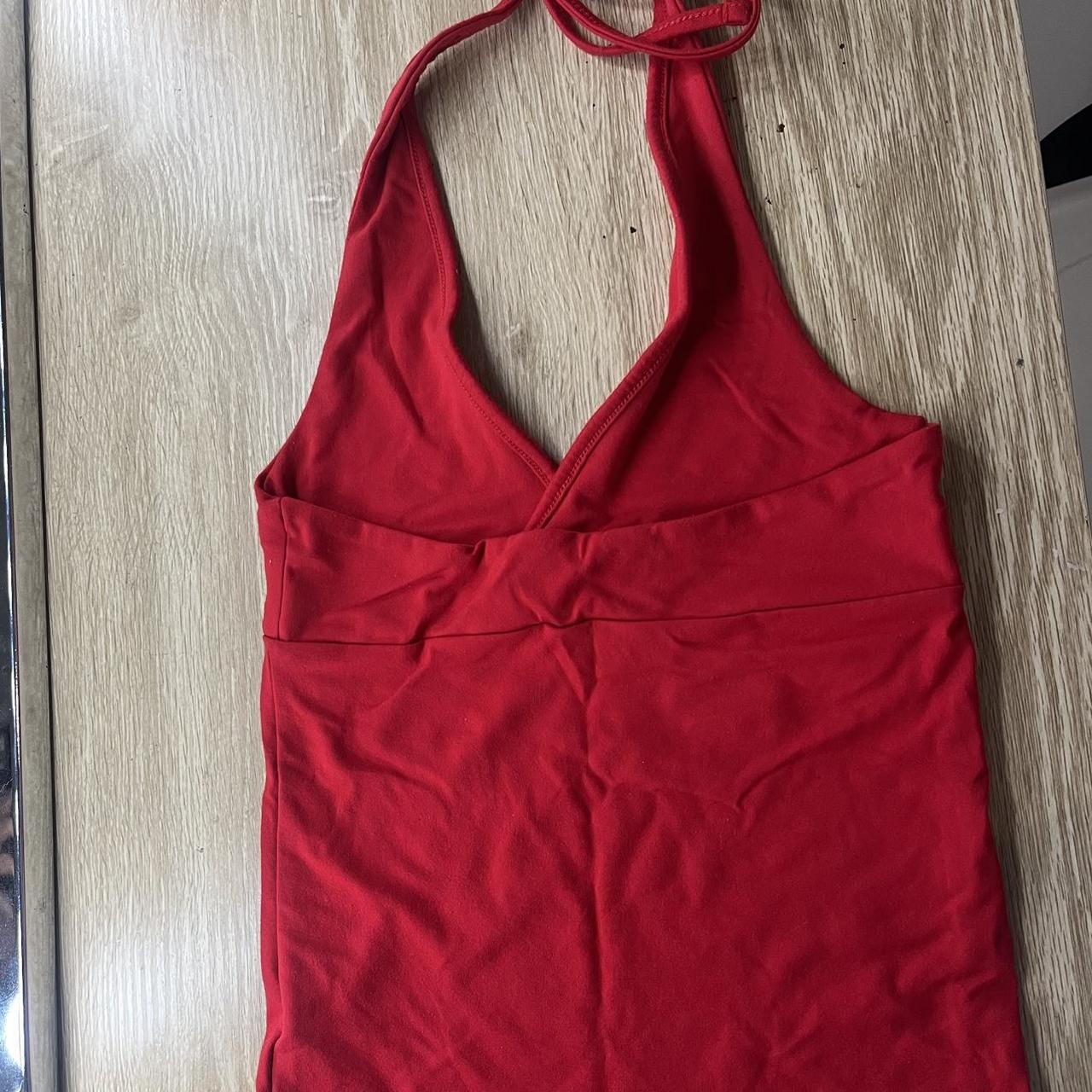 red glassons halter top size xs only worn... - Depop