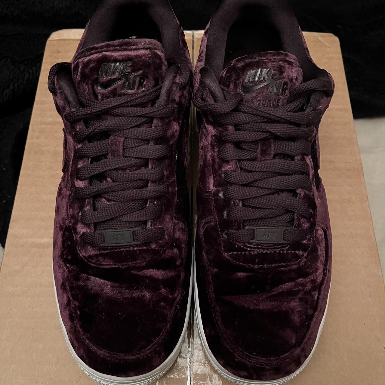 Nike Air Force 1 Velvet. - No Box. Good Condition. UK 8 - Depop
