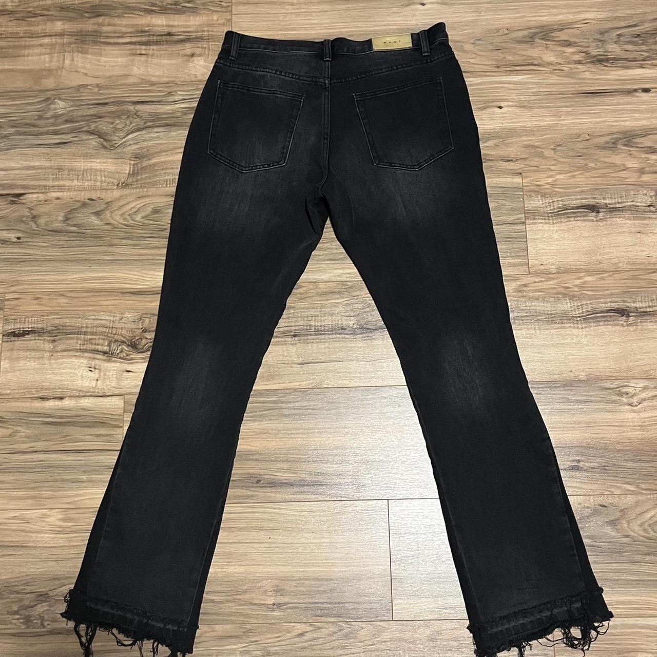 MNML Flared Black Jeans Size 33 TRIED ON ONCE - Depop