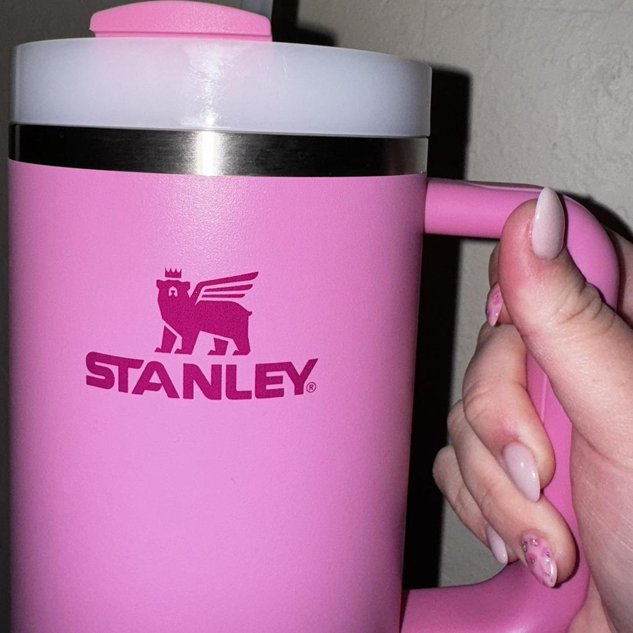 pink stanley cup 40 oz brand new never used !! as... - Depop