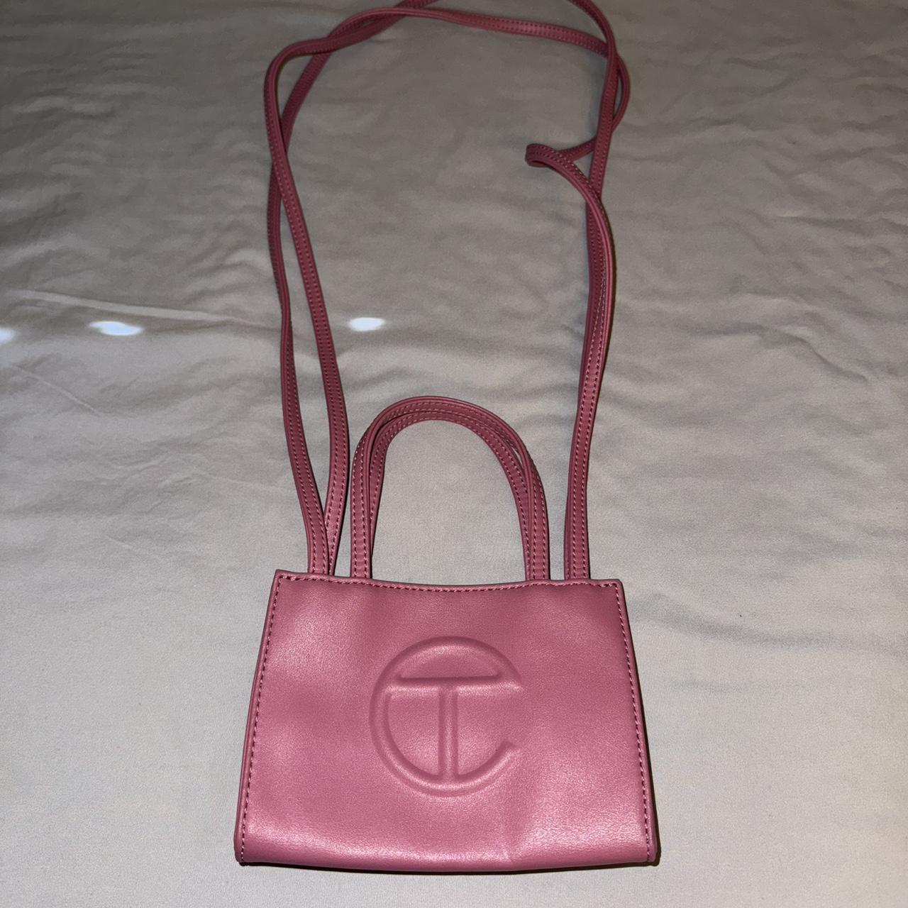 Pink mini Telfar crossbody bag #minibag Color... - Depop