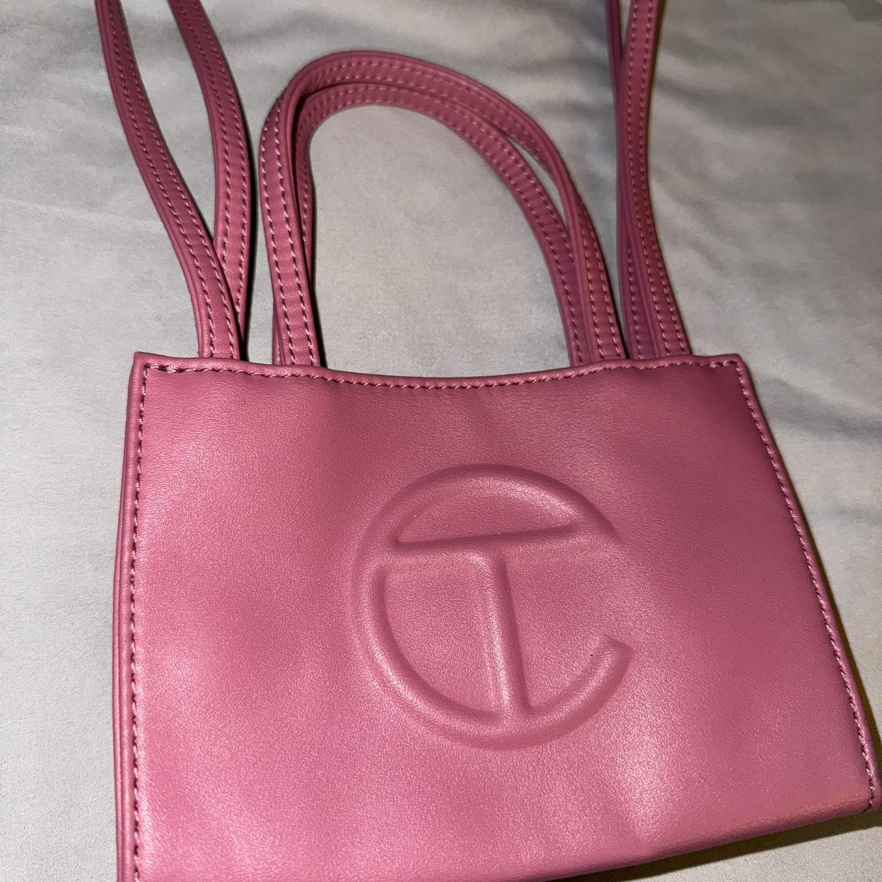 Pink mini Telfar crossbody bag #minibag Color... - Depop