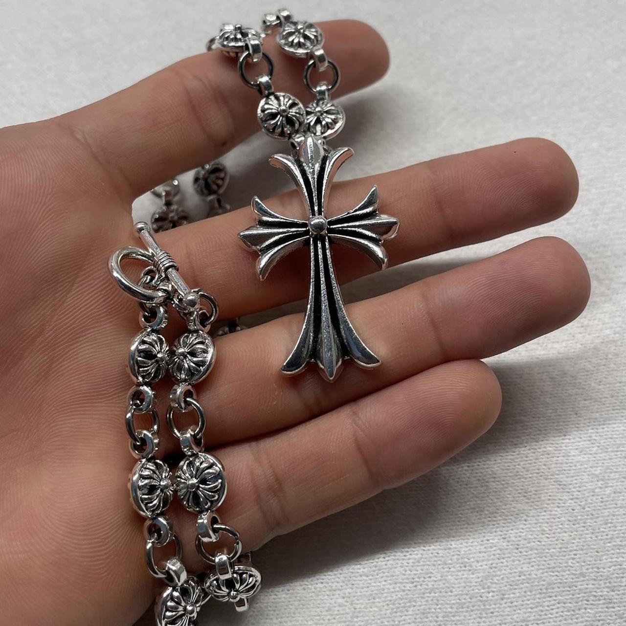 Y2K CH style cross grunge necklace Good quality and... - Depop