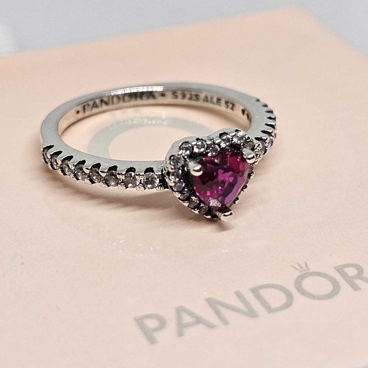 Pandora red heart beaded ring store
