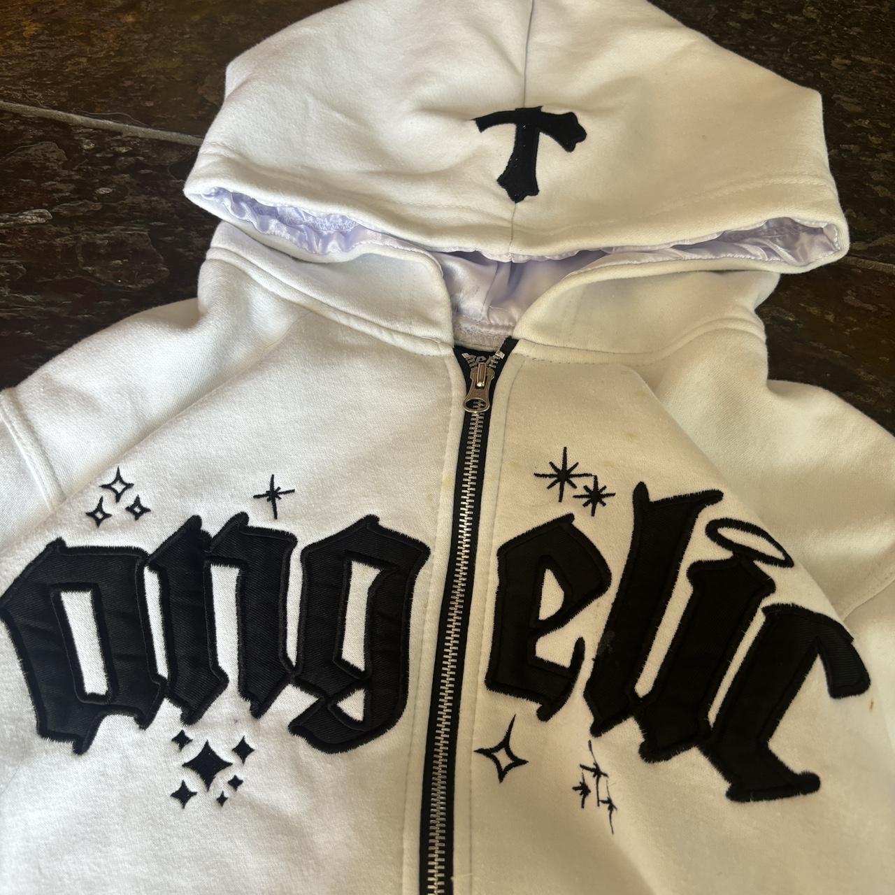 Angelic Motion Zip Up - Multiple Stains Shown -... | Depop