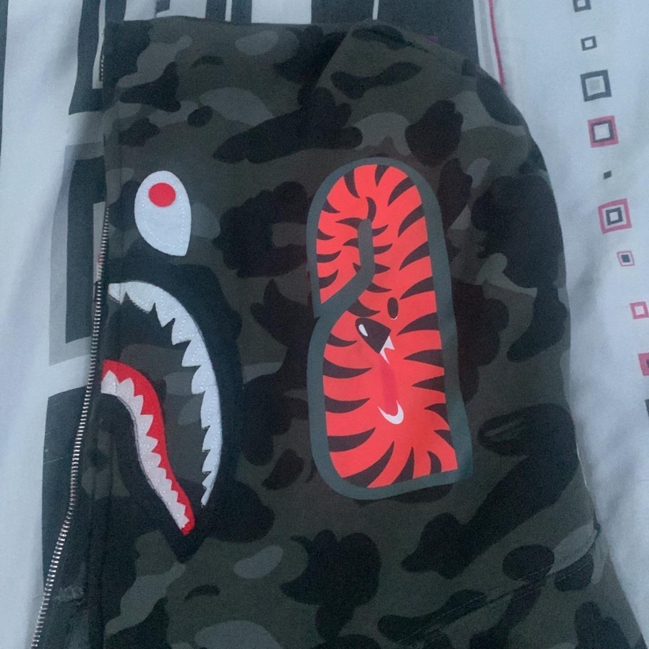 Black bape hoodie 100% real 100% cotton wore... - Depop